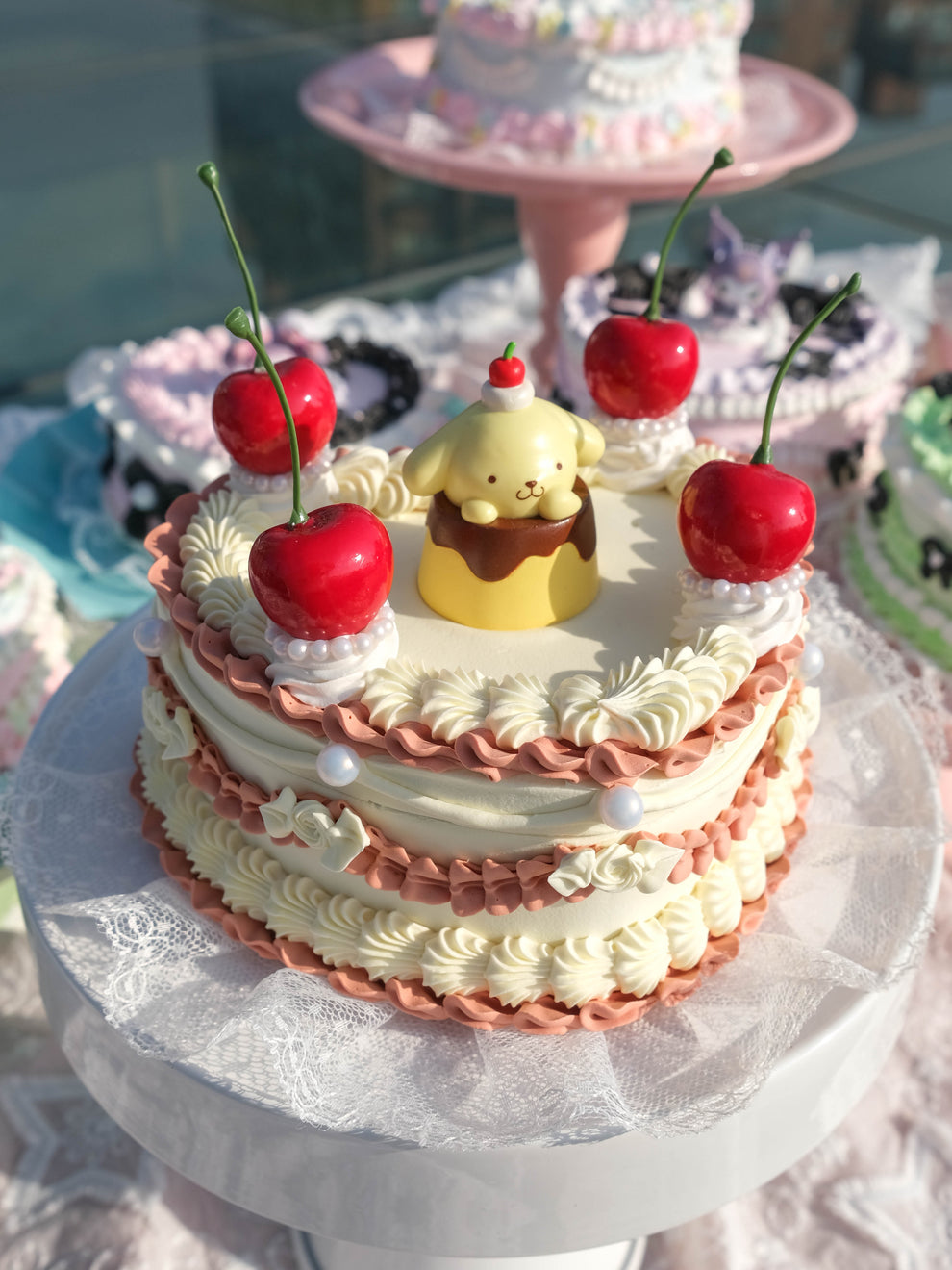 Pompompurin Chocolate Cherry Pudding – 10AM CAKE
